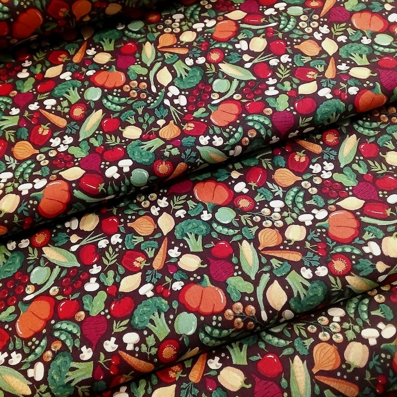 Food Prints Fabrics - Etsy UK