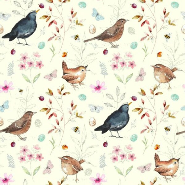 Bird Fabric - Etsy UK