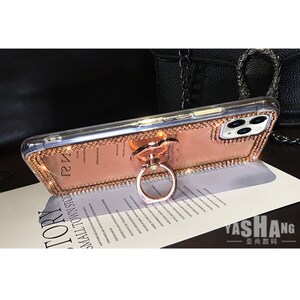 Mirror Face Finger Ring Kickstand Crystal Diamond Rhinestone Soft Case ...