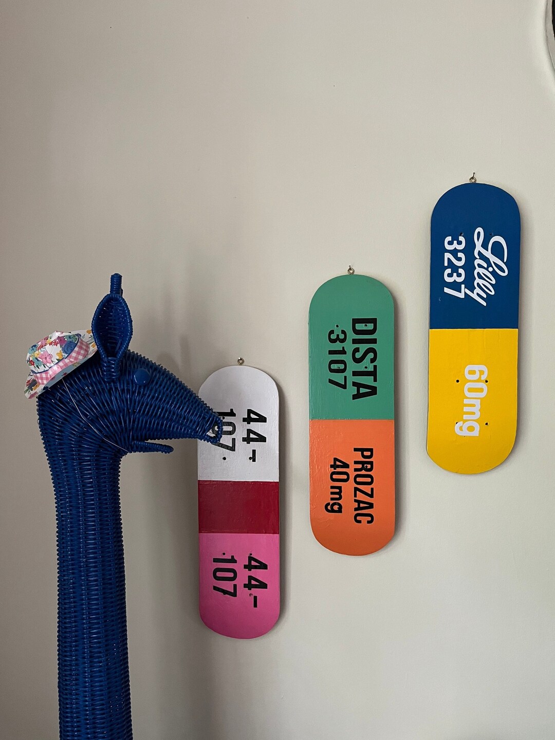 Mini Pill Skateboard, Custom Pill Skateboard, Wall Hanging, Pharma ...