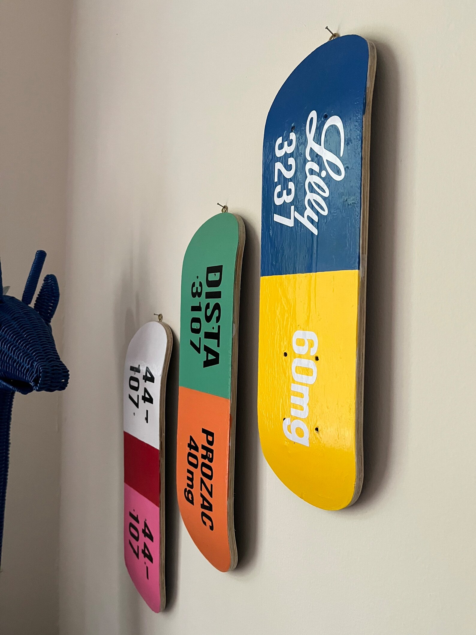 Mini Pill Skateboard, Custom Pill Skateboard, Wall Hanging, Pharma ...