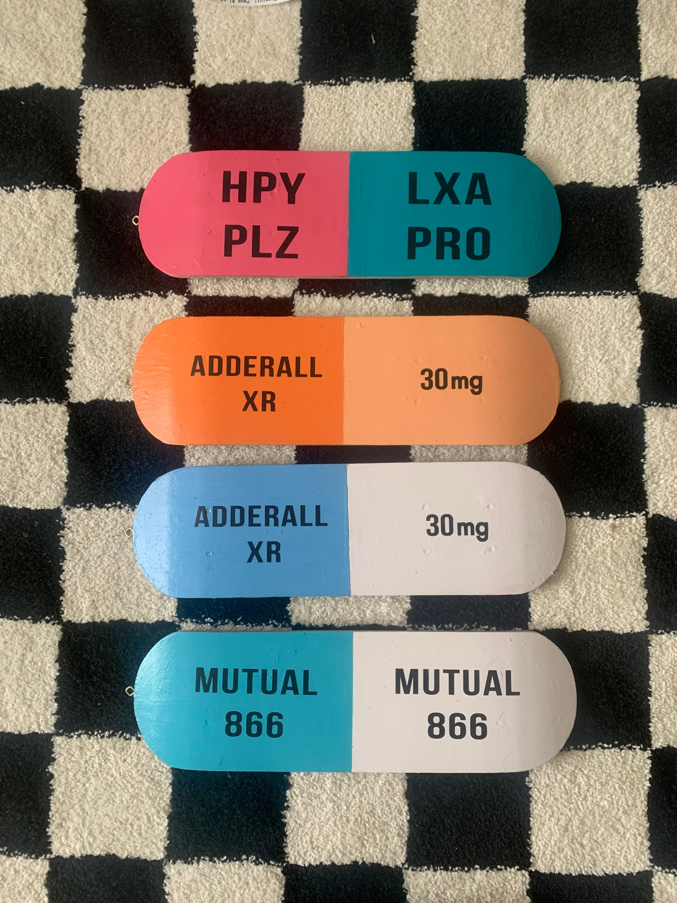 Mini Pill Skateboard, Custom Pill Skateboard, Wall Hanging, Pharma ...