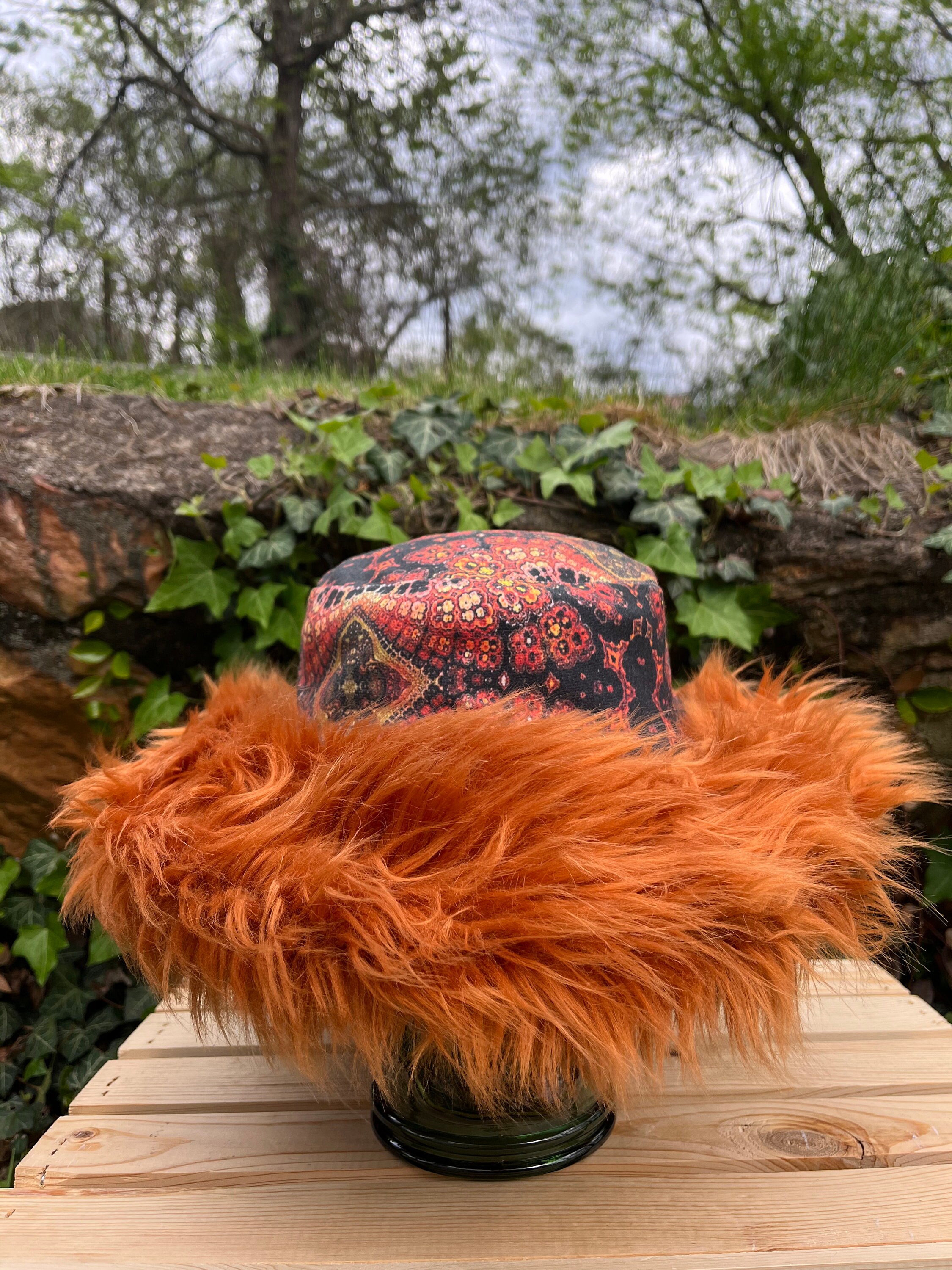 MTO Fluff Hat Reversible Festival Hat Fluffy Hat Faux Fur - Etsy