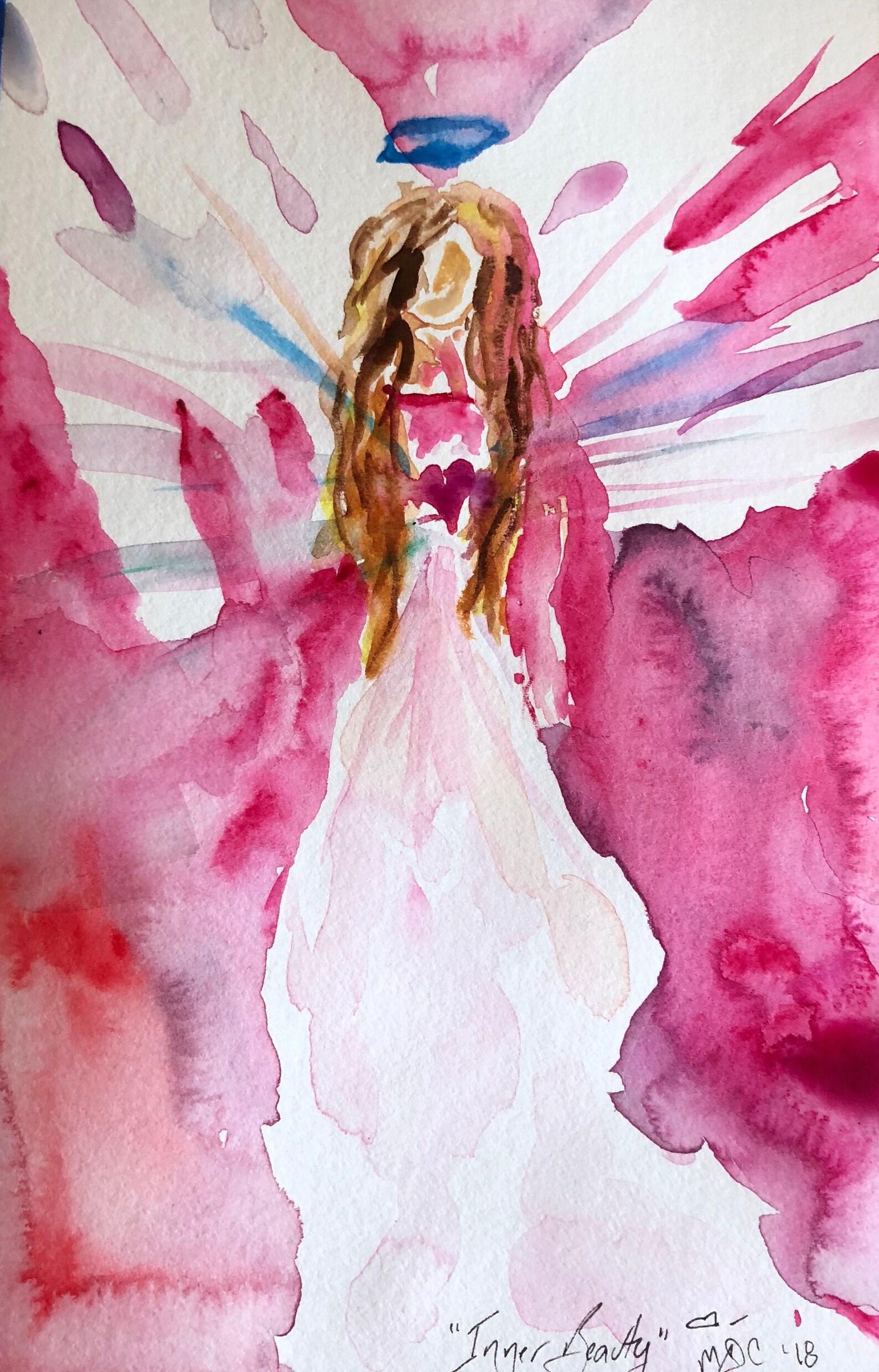 Abby Angel Watercolor Giclée Print - Etsy