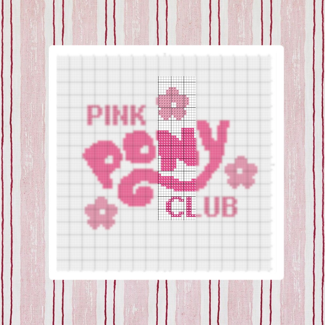 Pink Pony Club, My Little Pony Inspired Cross Stitch Pattern Digital ...