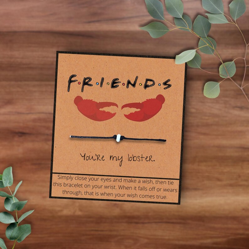 Friends / You're My Lobster Quote TV Show / Handmade Wish Bracelet W ...