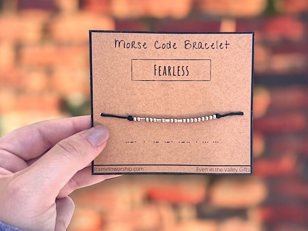 Morse Code Forever Bracelet: Adjustable Rope String Tie Bracelets ...