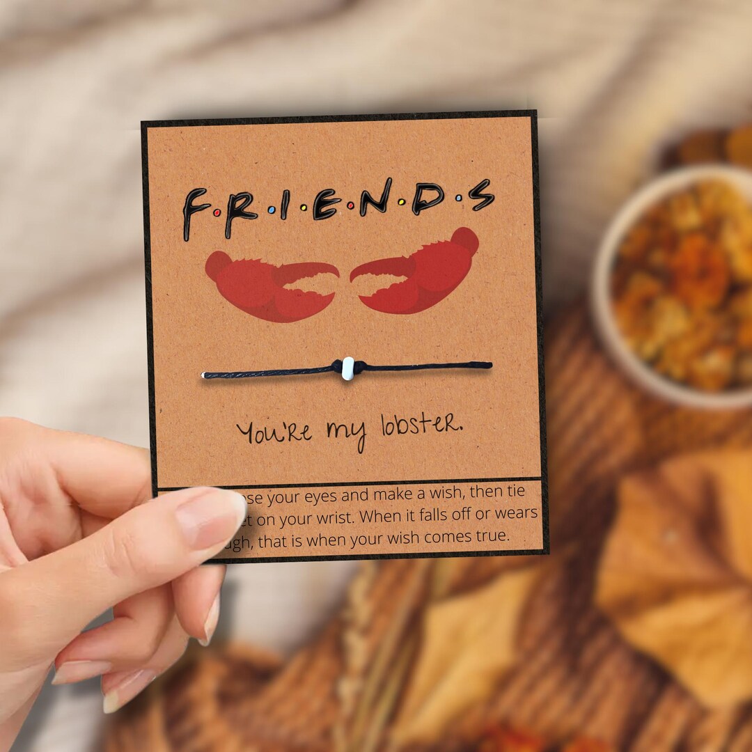 Friends / You're My Lobster Quote TV Show / Handmade Wish Bracelet W ...