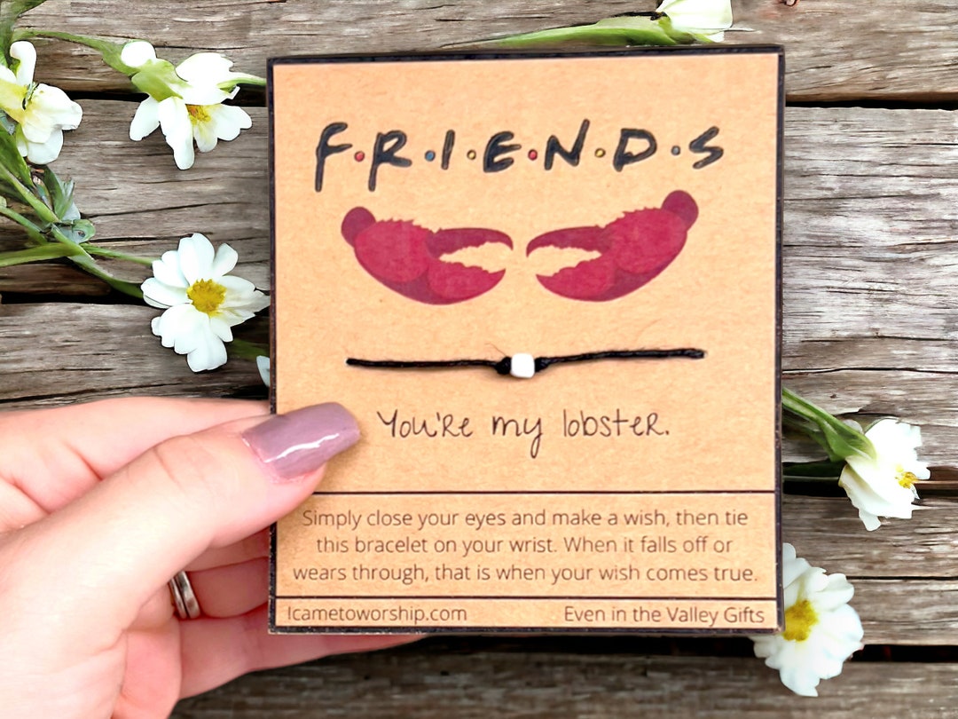 Friends / You're My Lobster Quote TV Show / Handmade Wish Bracelet W ...