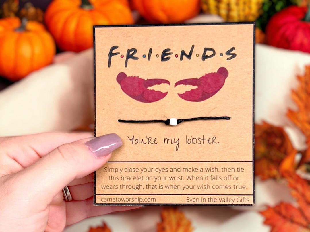 Friends / You're My Lobster Quote TV Show / Handmade Wish Bracelet W ...