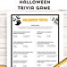 Halloween Trivia Game for Adults and Teens, Fun Halloween Trivia Game ...