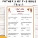 Fathers Day Bible Trivia Game, Fathers of the Bible, Sunday School Game ...