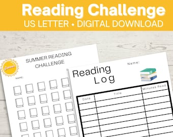 Reading Log Kids Reading Tracker Printable - Etsy