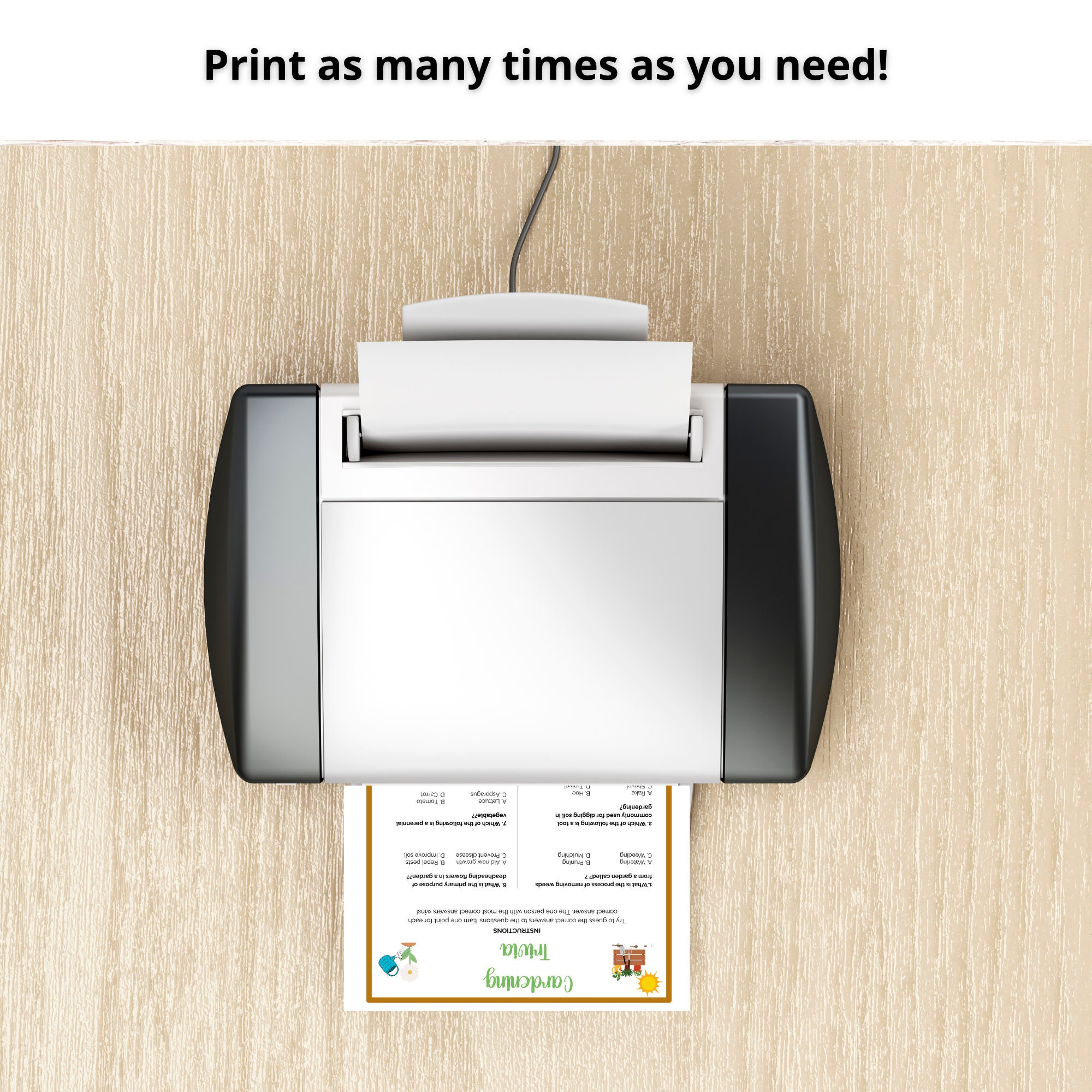 Gardening Trivia Printable, Gardening Trivia Game, Garden Party Game - Etsy