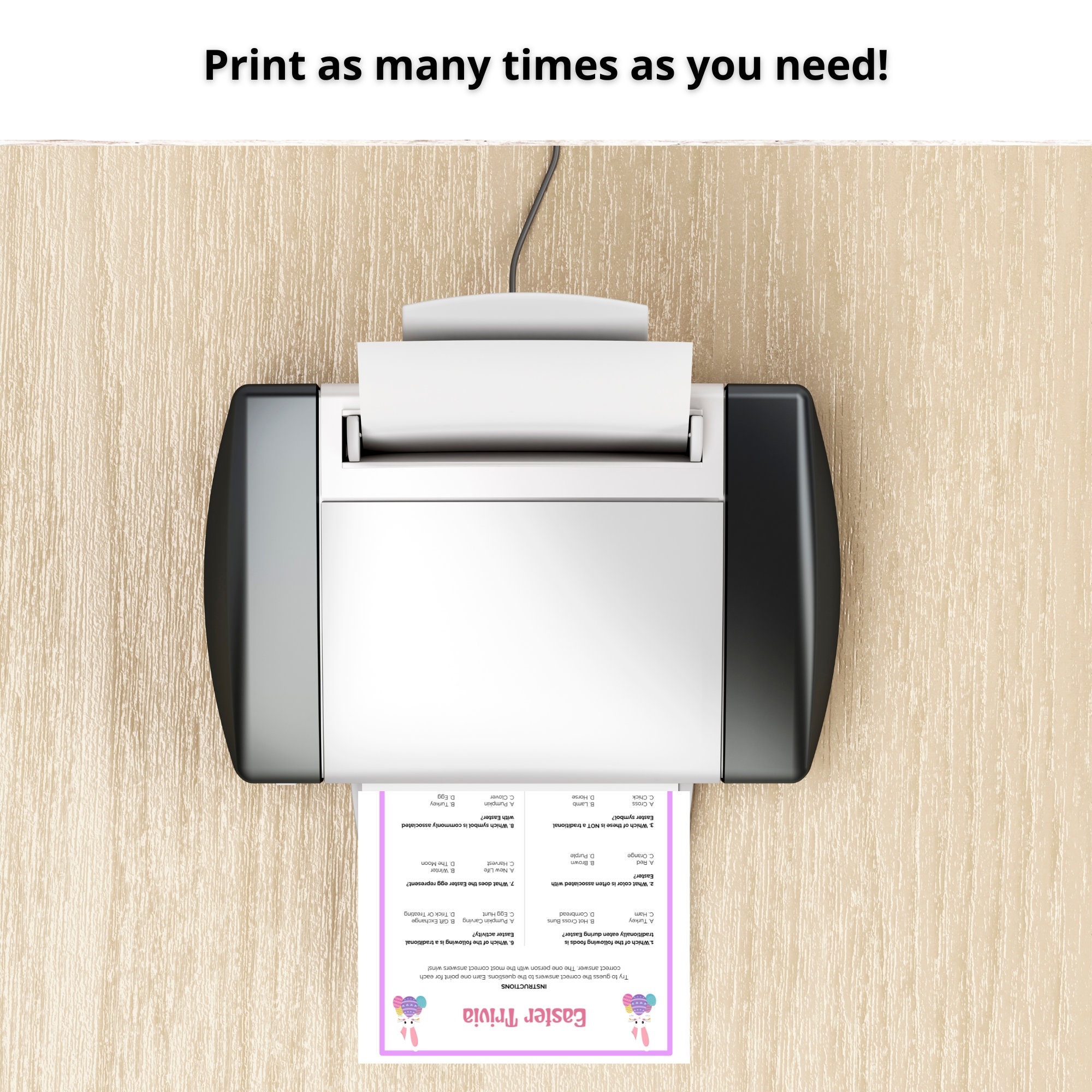 Printable Easter Trivia Game, Easter Party Game, Easter Family Game - Etsy