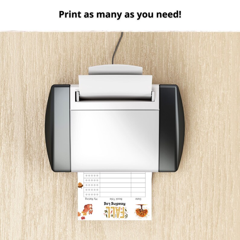 Kid's Fall Reading Log, Adults Reading Log, Teen Reading Log, Daily ...