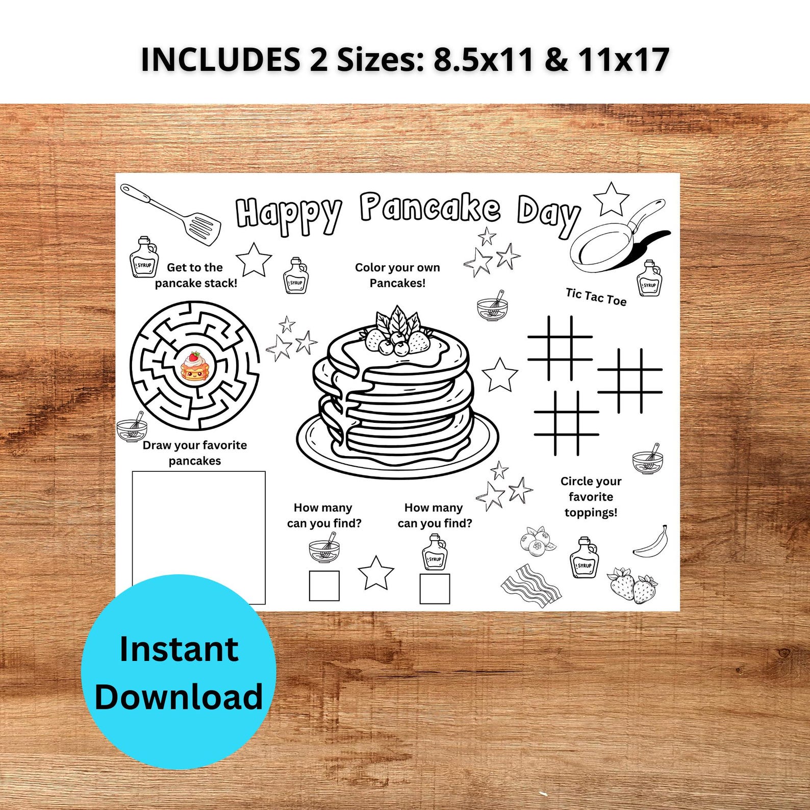 Shrove Tuesday Activity Sheet, Pancake Day Activity Placemat, Kids ...