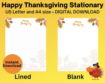 Fall, Thanksgiving, Autumn Printable Stationary, 3 Designs - Etsy