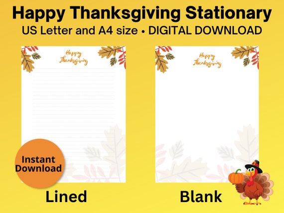 Printable Thanksgiving Stationary