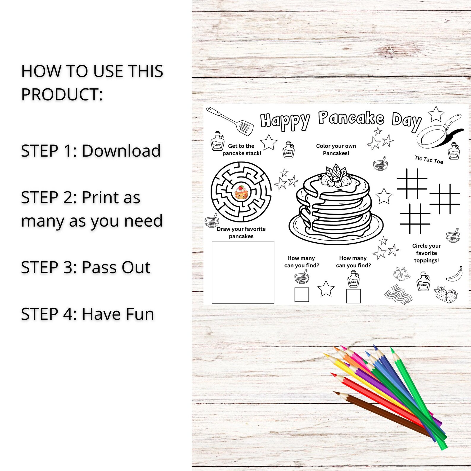 Shrove Tuesday Activity Sheet, Pancake Day Activity Placemat, Kids ...