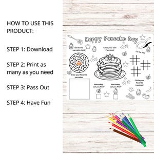 Shrove Tuesday Activity Sheet, Pancake Day Activity Placemat, Kids ...