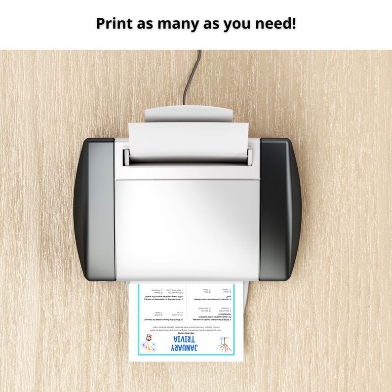 Printable January Trivia Game, Snow Day Activity, Winter Trivia Game ...