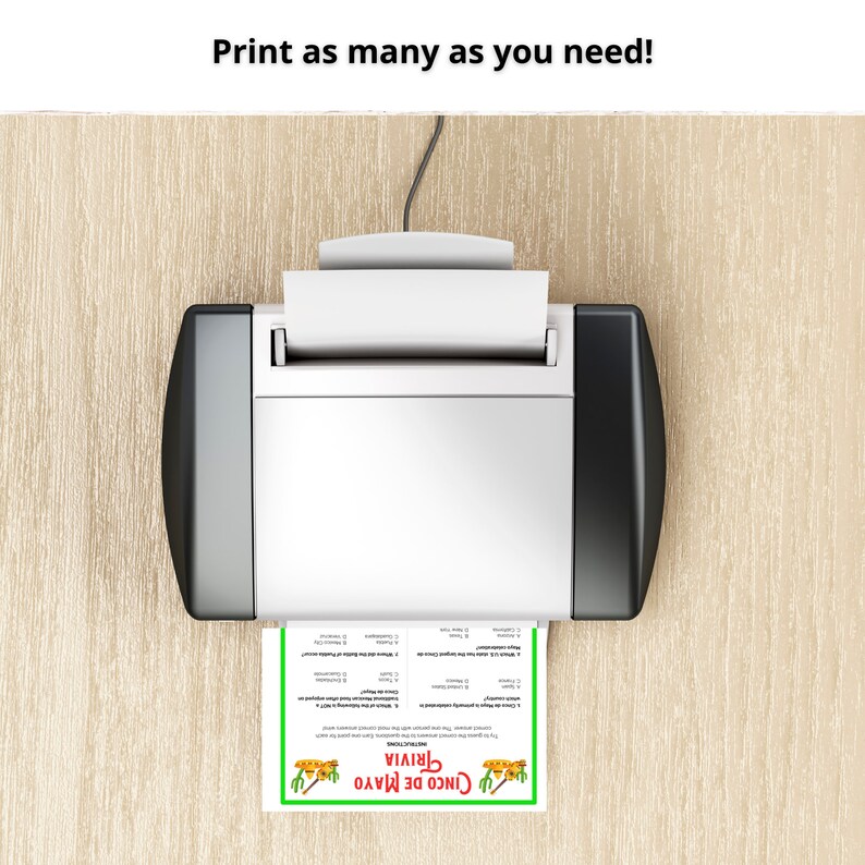 Cinco De Mayo Trivia Game, Multiple Choice Trivia, Cinco De Mayo Party ...