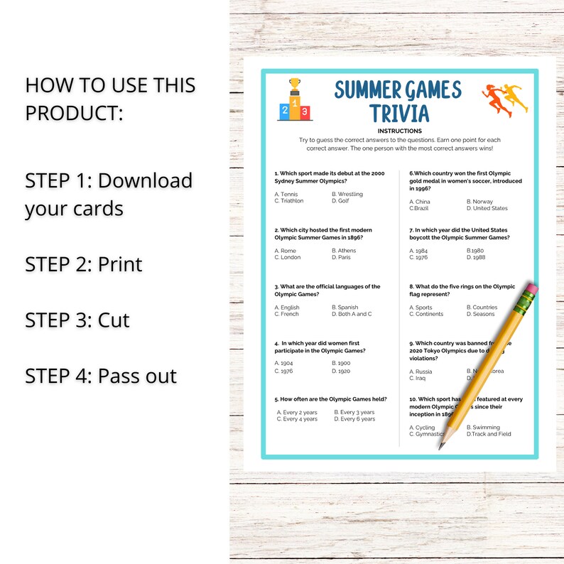 Summer Games Sports Trivia, 2024 Summer Olympics Trivia Questions ...