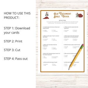 Printable Bible Trivia Game, Old Testament Bible Quiz, Sunday School ...