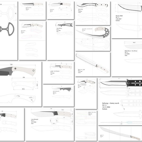 Printable Knife Template - Etsy