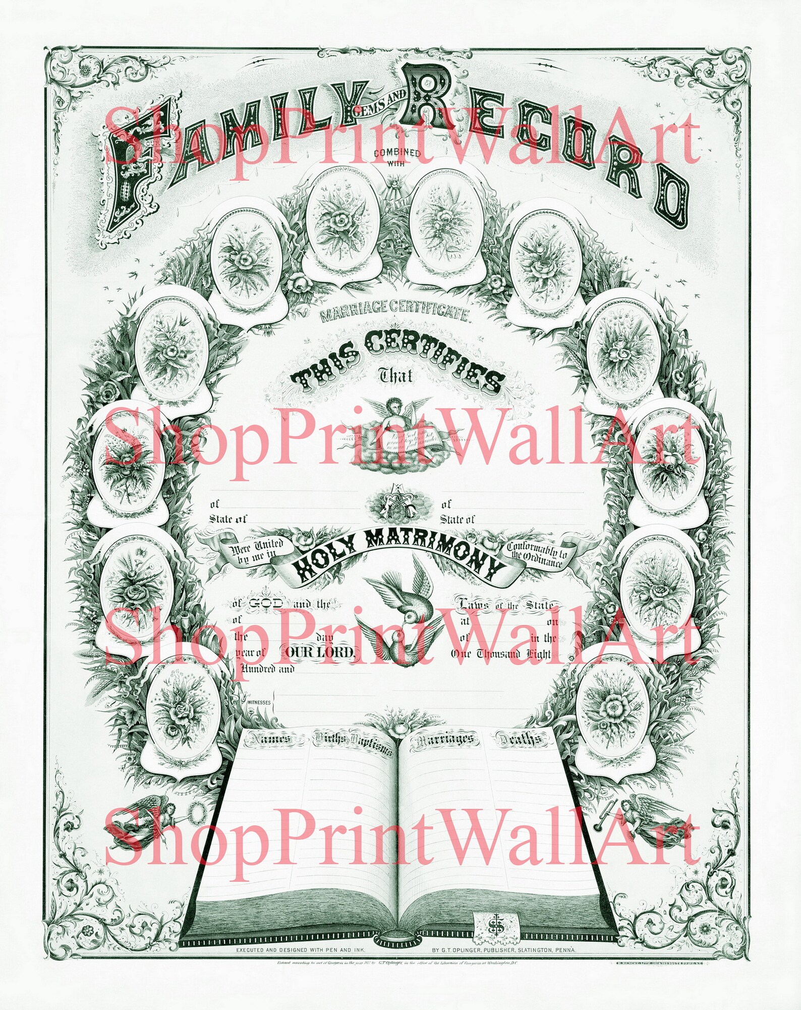 37 High Quality Templates, Vintage Family Tree, Family Tree 19th ...