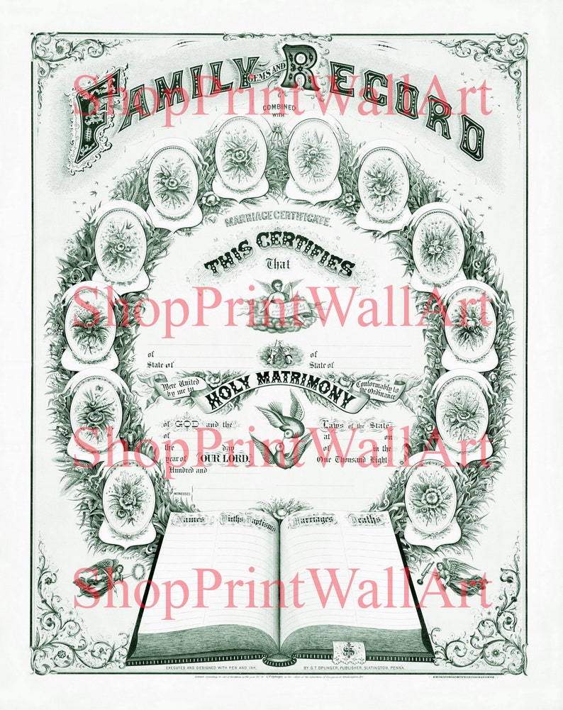 37 High Quality Templates, Vintage Family Tree, Family Tree 19th ...