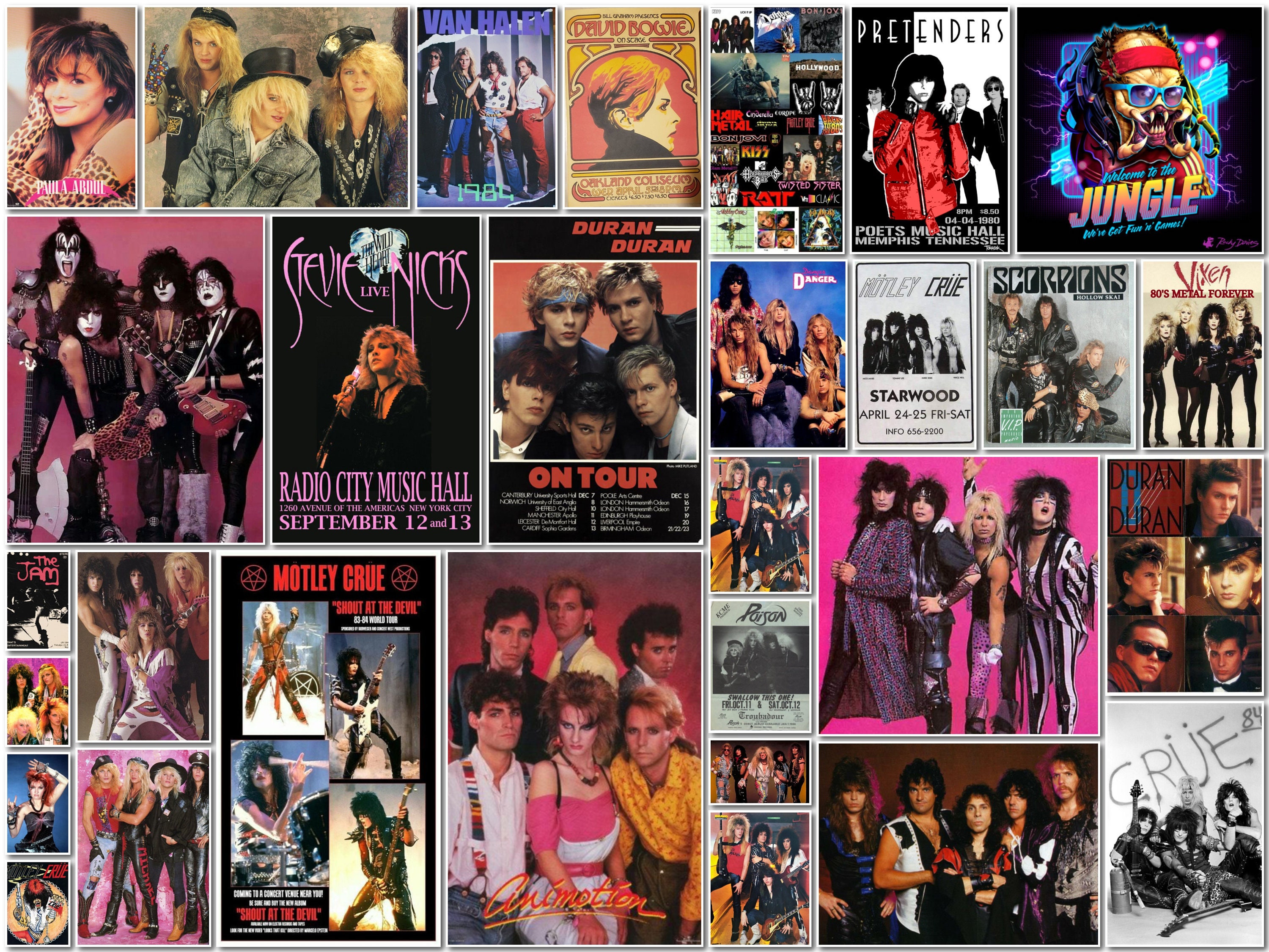 265PCS 80s Poster Band Poster Grunge Poster Rock Poster - Etsy