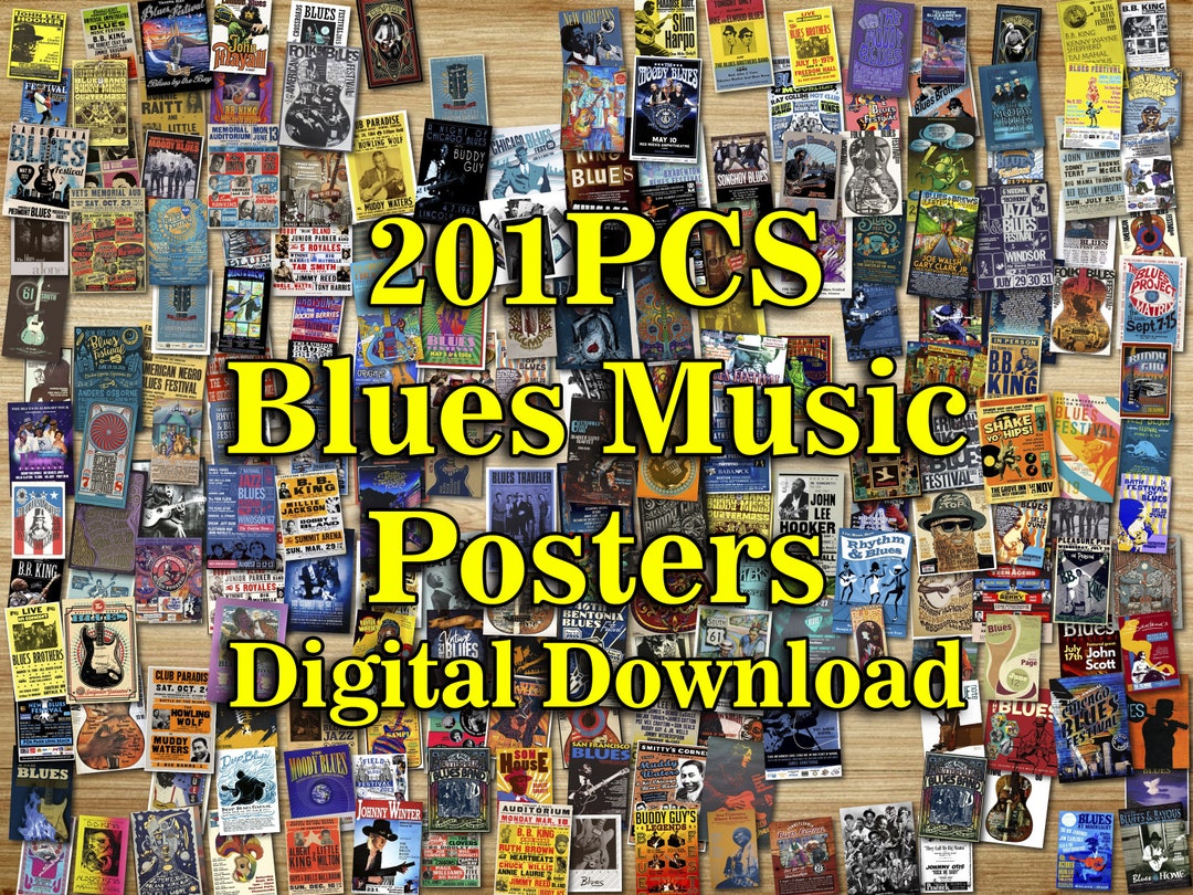 201PCS Blues Poster, Blues Wall Art, Blues Music Posters, Blues Posters ...
