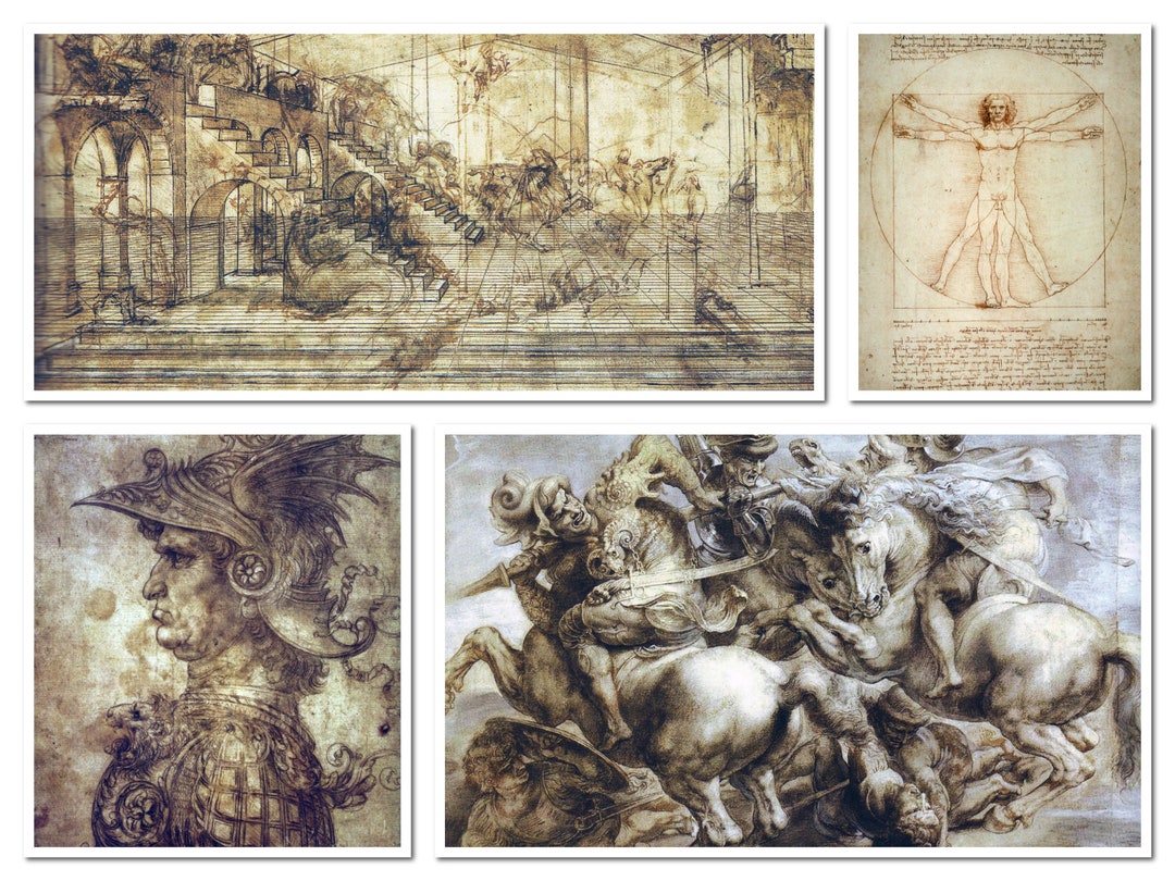 Leonardo Da Vinci 4 Pictures, Da Vinci Poster, Da Vinci Print ...