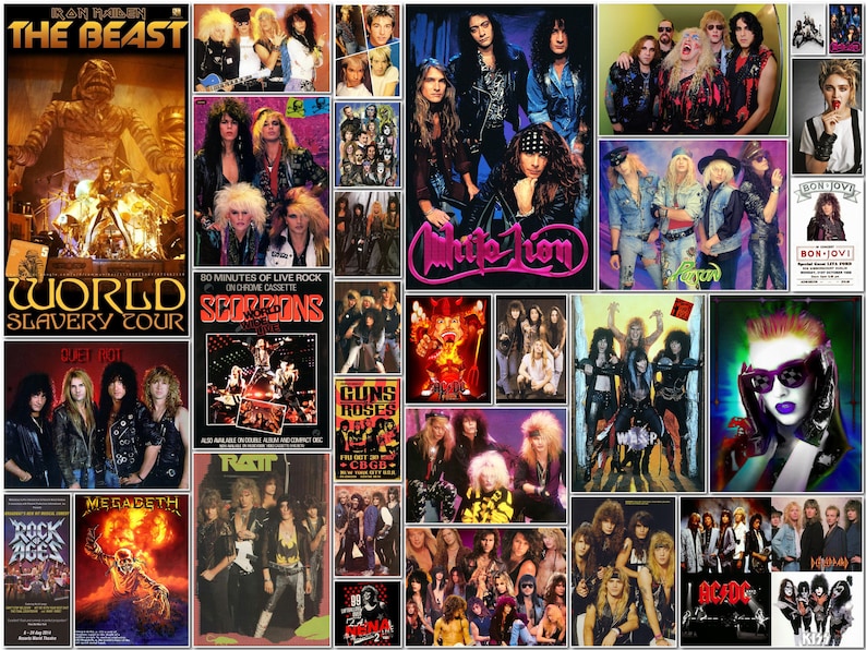 265PCS 80s Poster, Band Poster, Grunge Poster, Rock Poster, Affiche ...