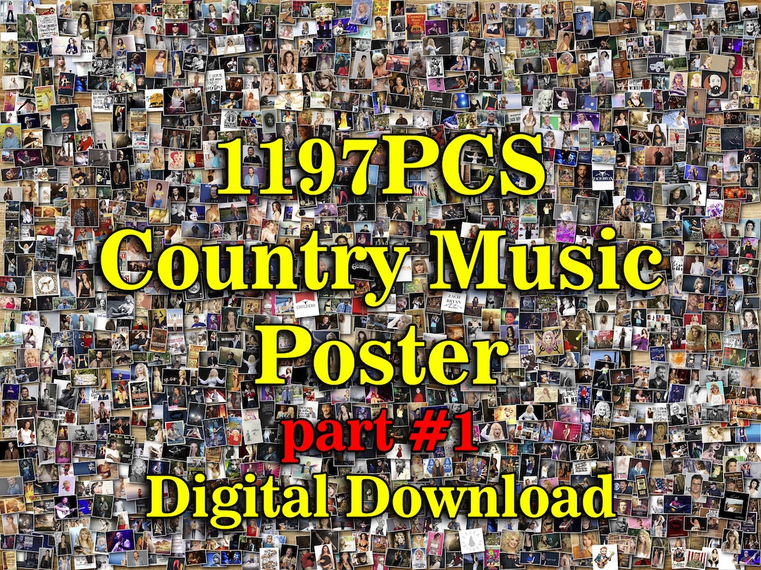 1197PCS Country Music Poster, Country Music Decor, Country Girl Png ...