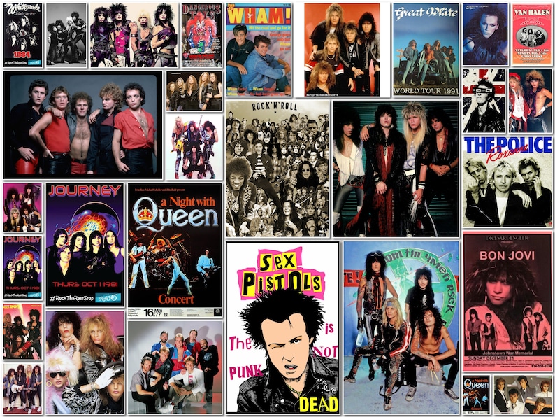 265PCS 80s Poster, Band Poster, Grunge Poster, Rock Poster, Affiche ...