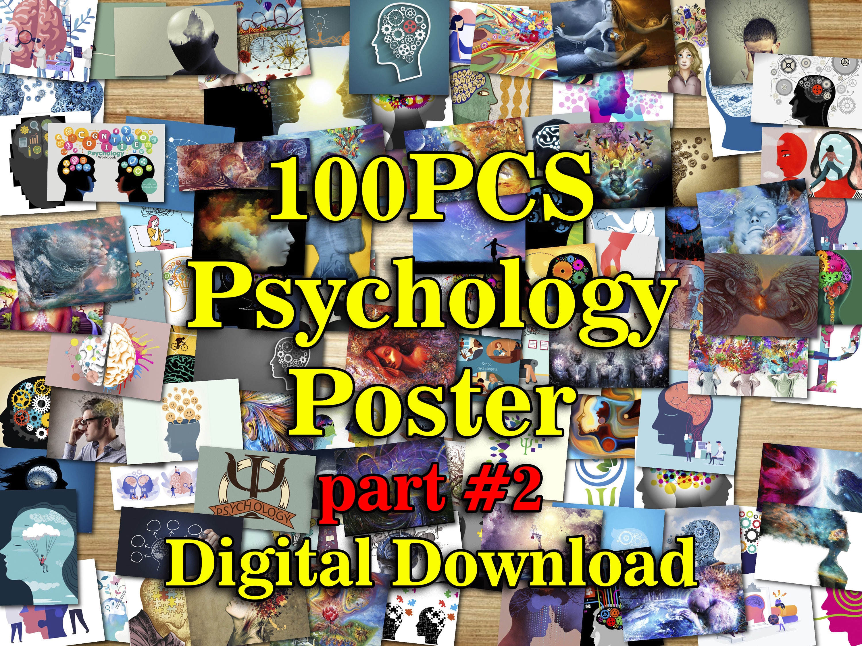 100PCS Psychology Art, Psychology Gift, Psychiatry Poster, Psych Poster ...