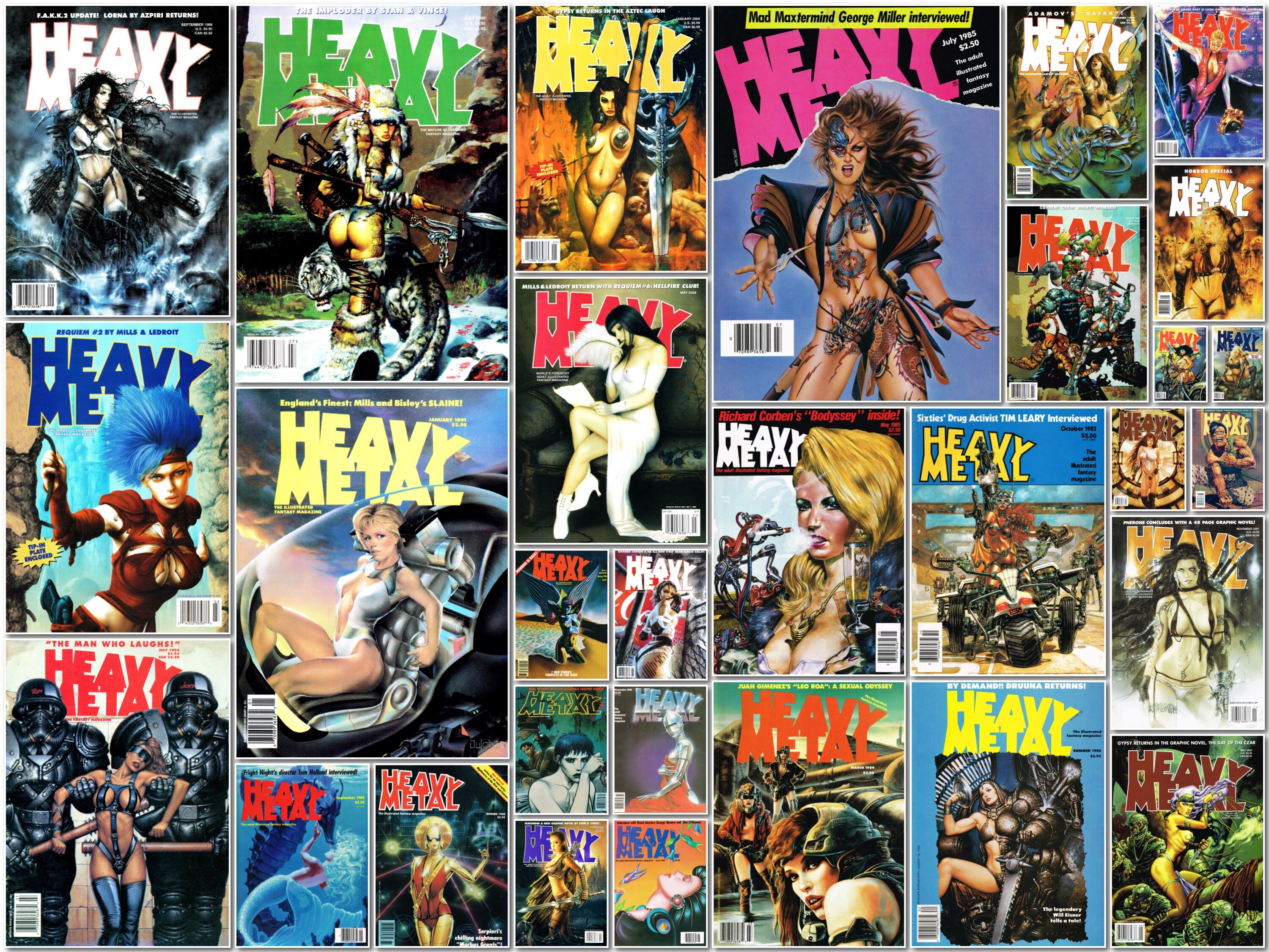 166PCS Heavy Metal Covers Heavy Metal Magazine Heavy Metal - Etsy