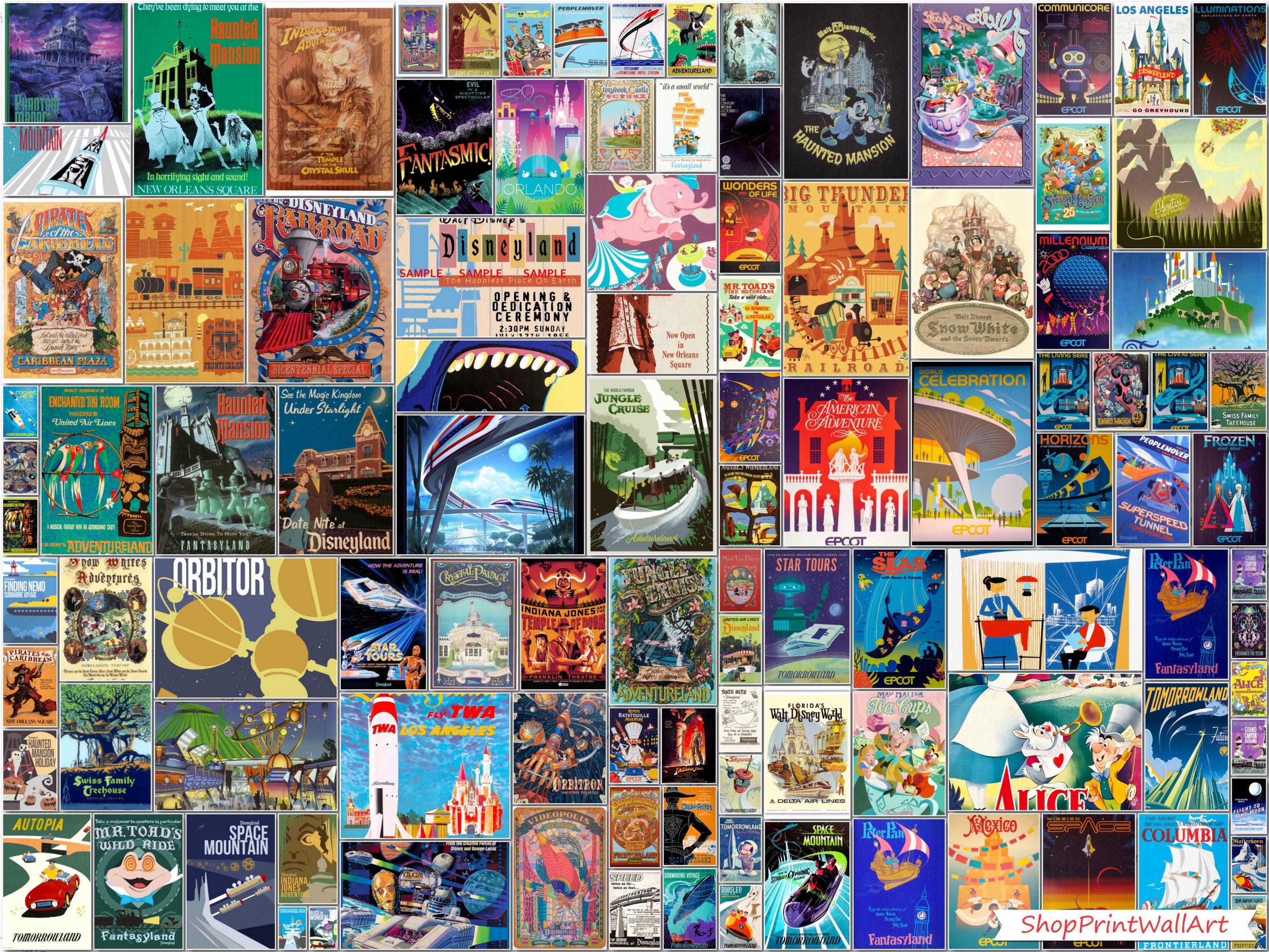 Vintage Disney Posters Collage