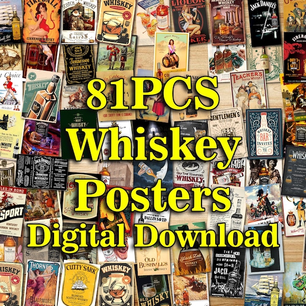 Whiskey Poster - Etsy