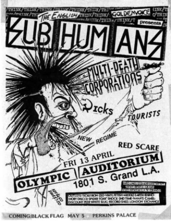Old Punk Show Flyers