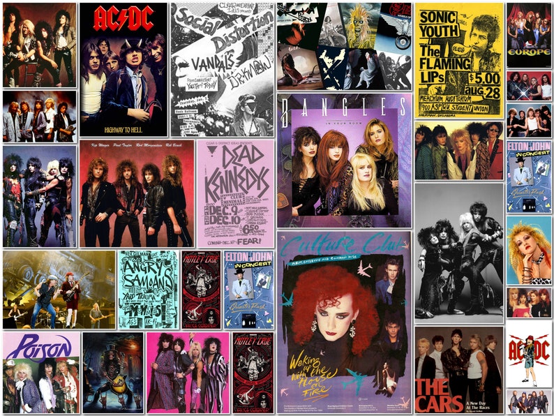 265PCS 80s Poster, Band Poster, Grunge Poster, Rock Poster, Affiche ...