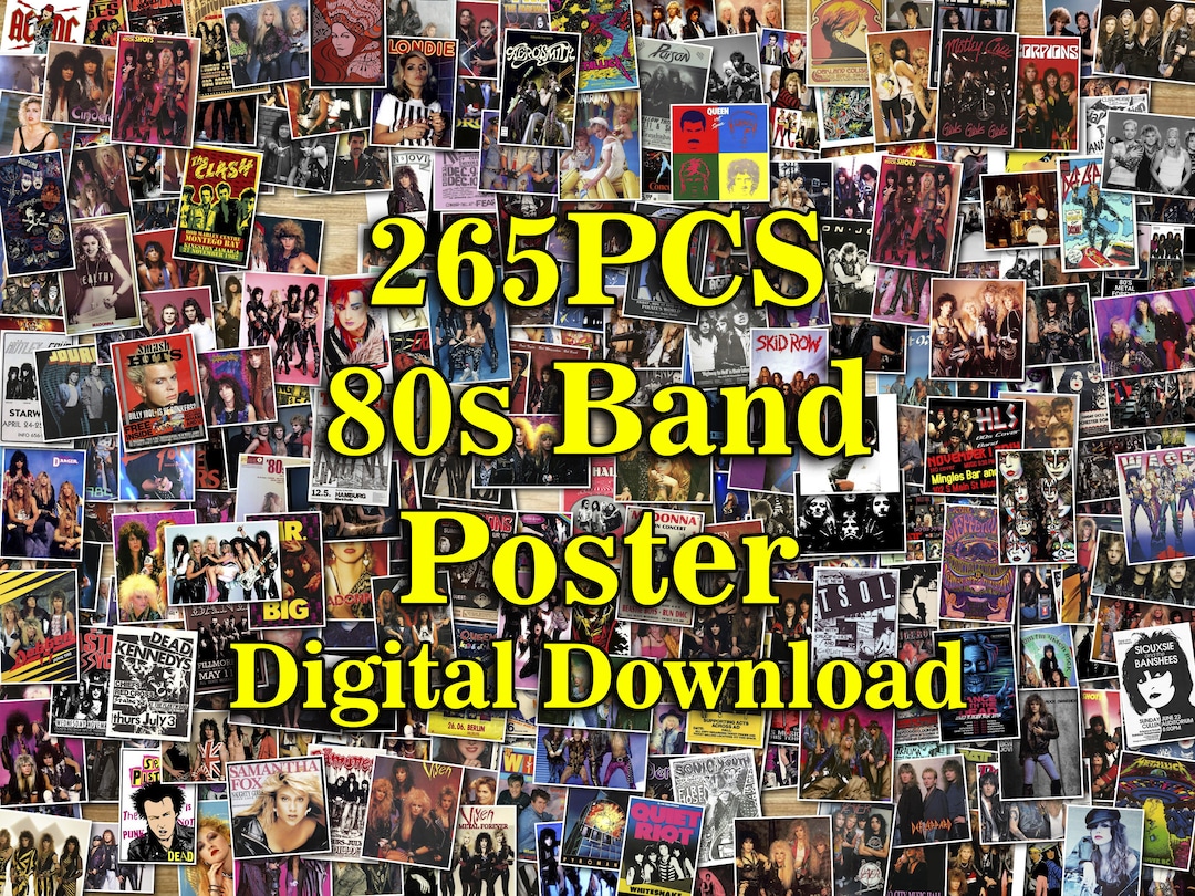 265PCS 80s Poster, Band Poster, Grunge Poster, Rock Poster, Affiche ...
