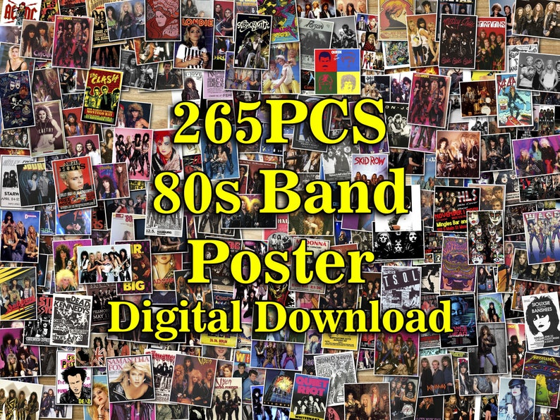 265PCS 80s Poster, Band Poster, Grunge Poster, Rock Poster, Affiche ...