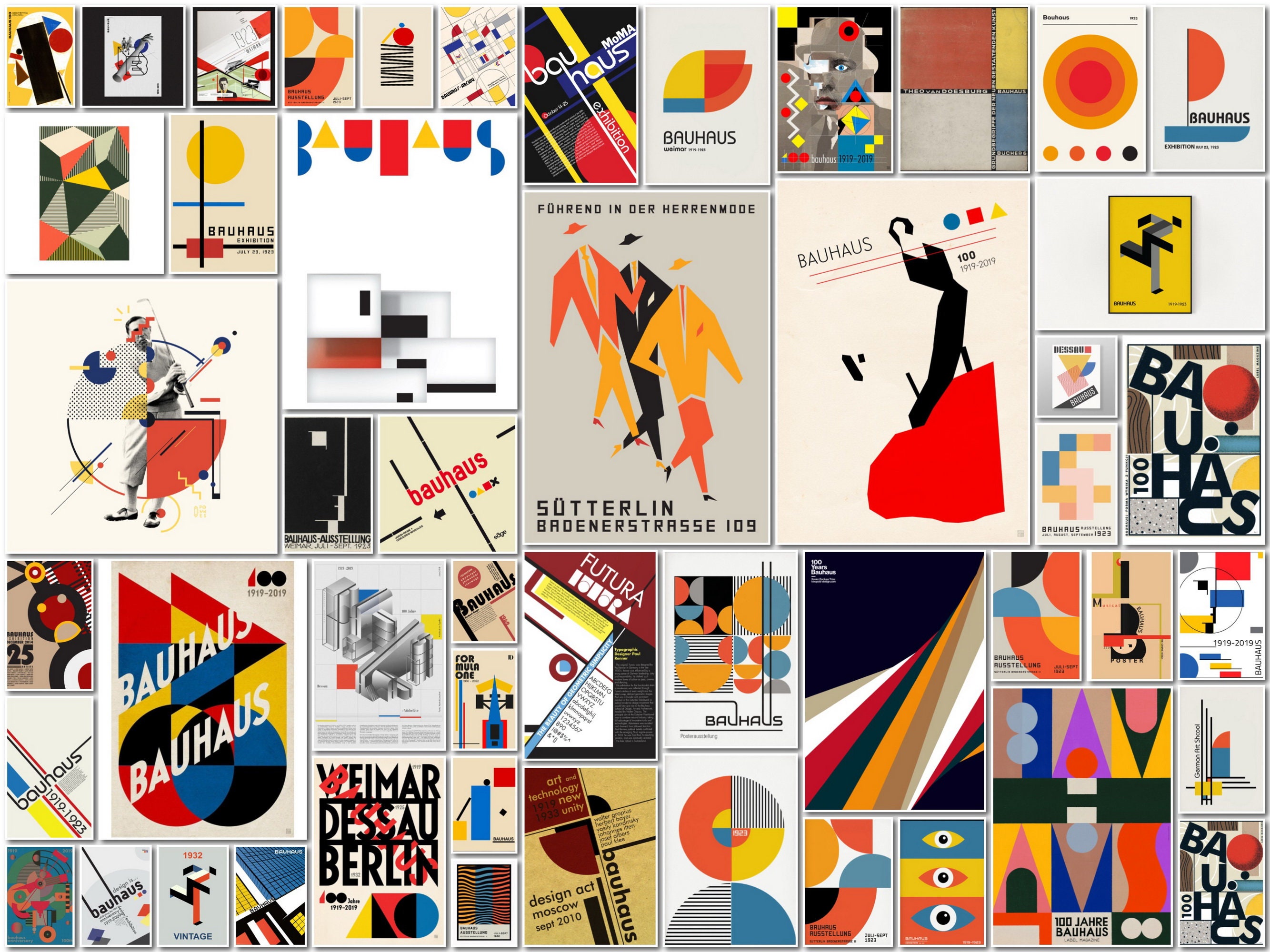 215PCS Bauhaus Poster, Bauhaus Print, Bauhaus Poster Set, Bauhaus Decor ...