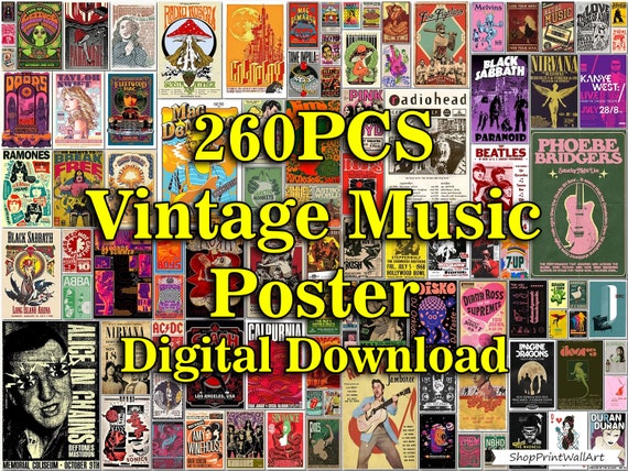 Music Concert Posters Collage