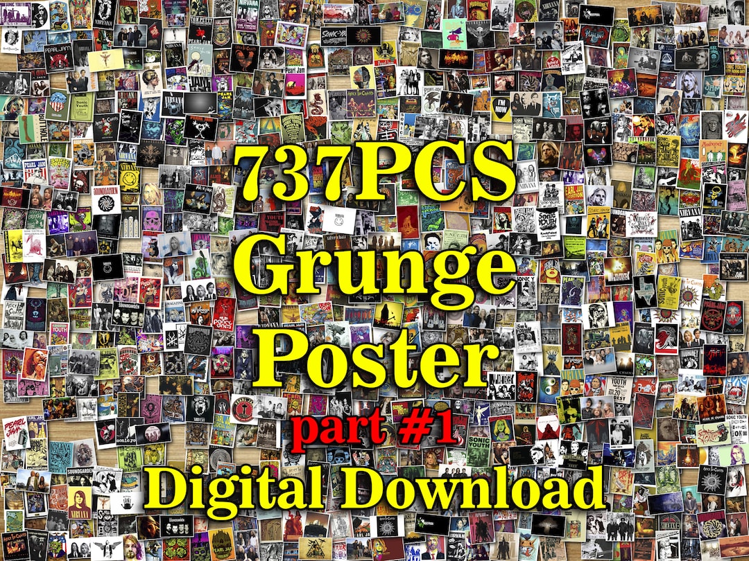 737PCS Grunge Poster, Grunge Room Decor, Grunge Wall Art, Grunge ...