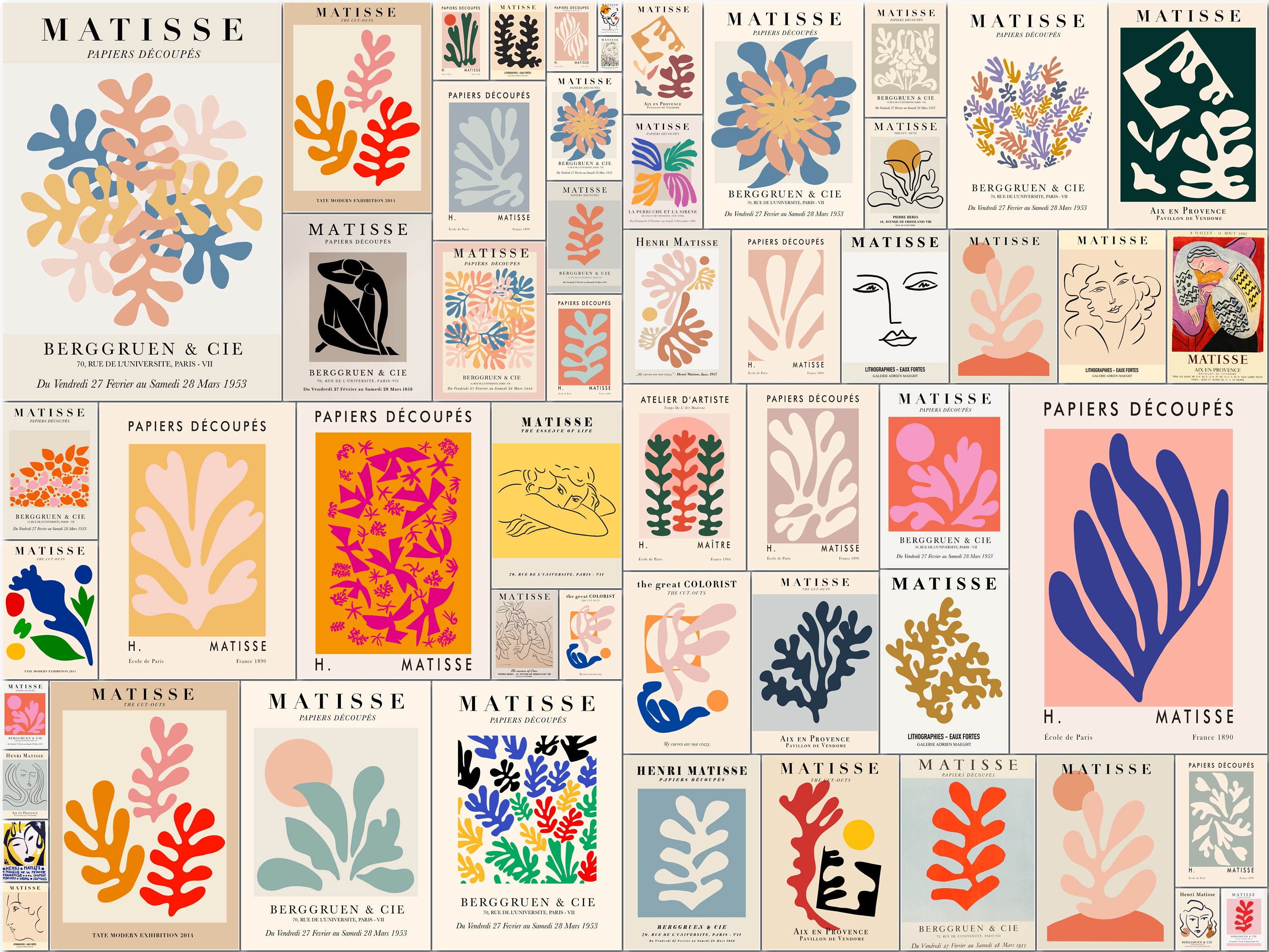 Henri Matisse Print 54 Paintings, Matisse Pink Print, Henri Matisse ...